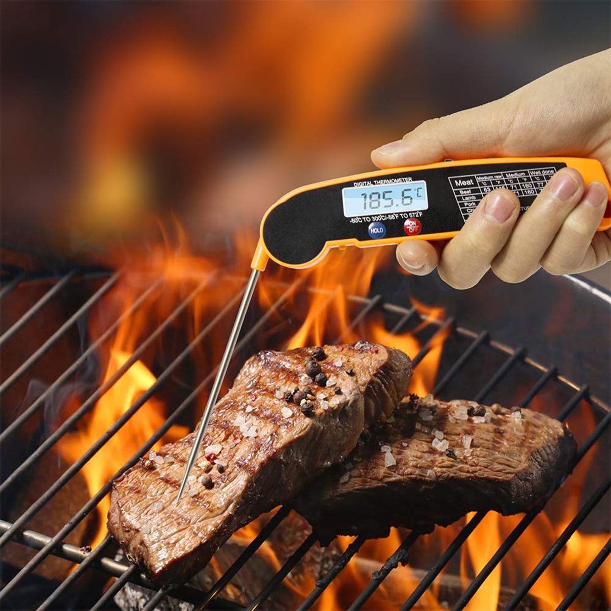 Pro Meat Thermometer with Backlight & Calibration. Best Waterproof ...